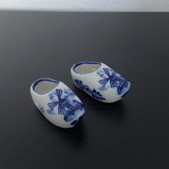 Other | Vintage 2 Piece Classic Mini Shoe Clog Figurine Holland Ceramic ...